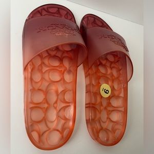Coach | Shoes | Coach Ulyssa Waterresistant Ombre Jelly Pool Slides 9 ...